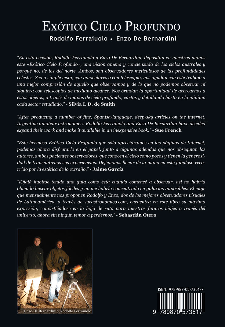 Libro de Exótico Cielo Profundo | Sur Astronómico