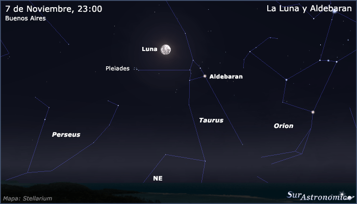 La Luna y Aldebaran - 07/11/2014 | Sur Astronómico
